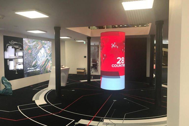 P2.5 Indoor Column LED Screen Made Of Flexible Modules In Austria ...